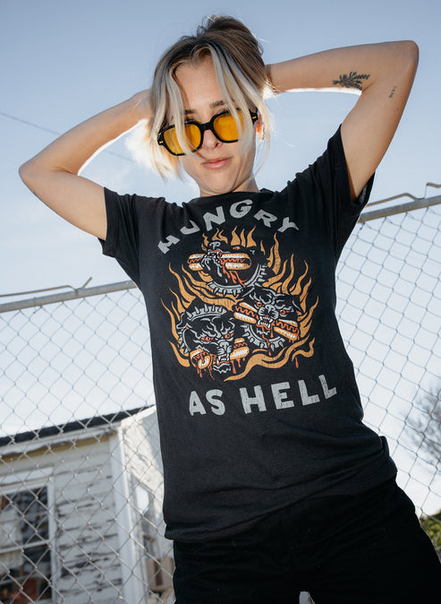 Hungry as Hell T-shirt | Hot Dogs Tee by PYKNIC – Pyknic