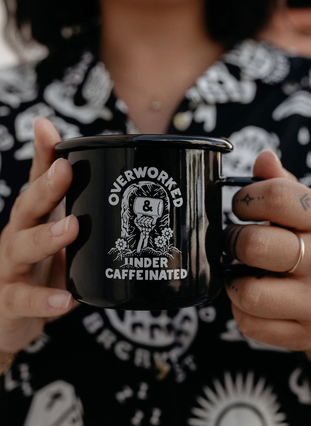 Overworked Under Caffeinated Traditional Coffee Mug – Pyknic