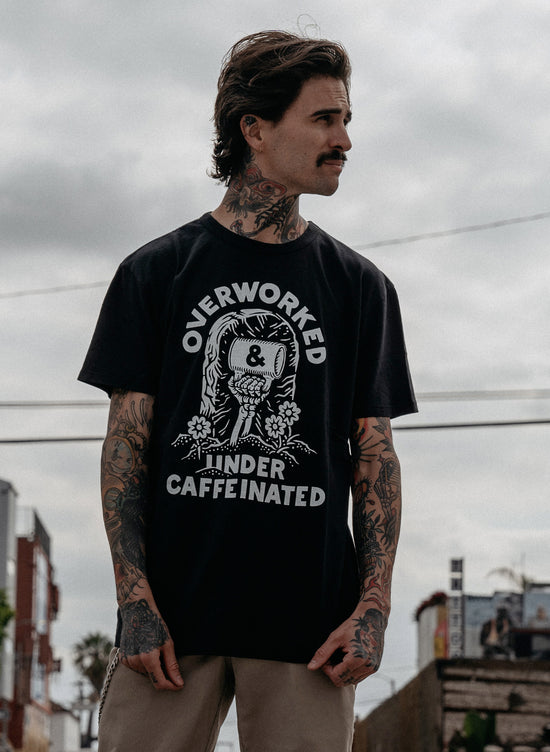 Over Worked Under Caffeinated Vintage Coffee Tee – Pyknic