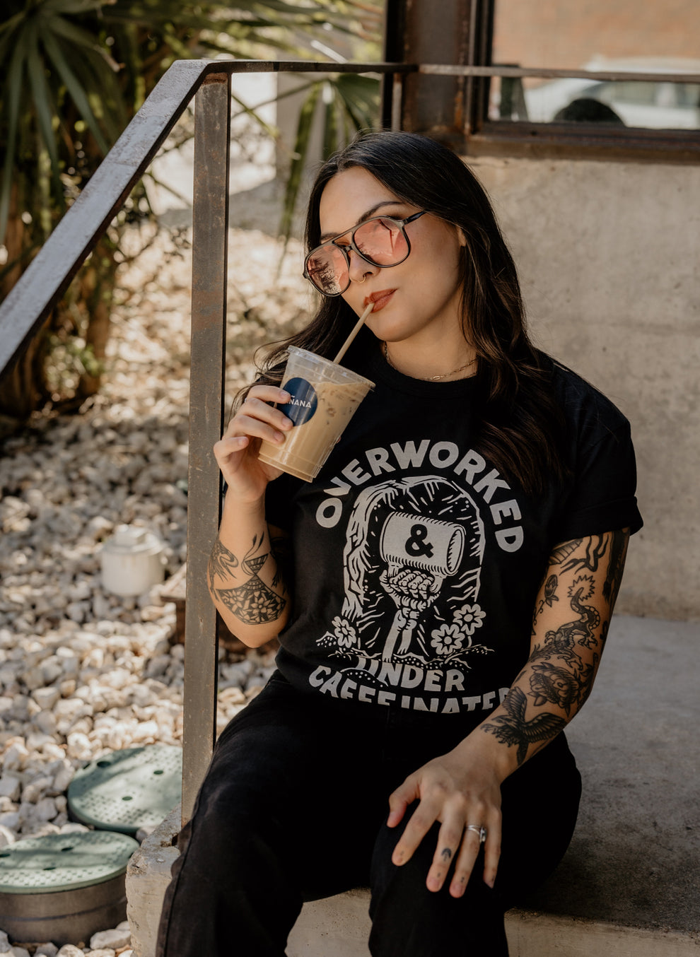Over Worked Under Caffeinated Vintage Coffee Tee – Pyknic
