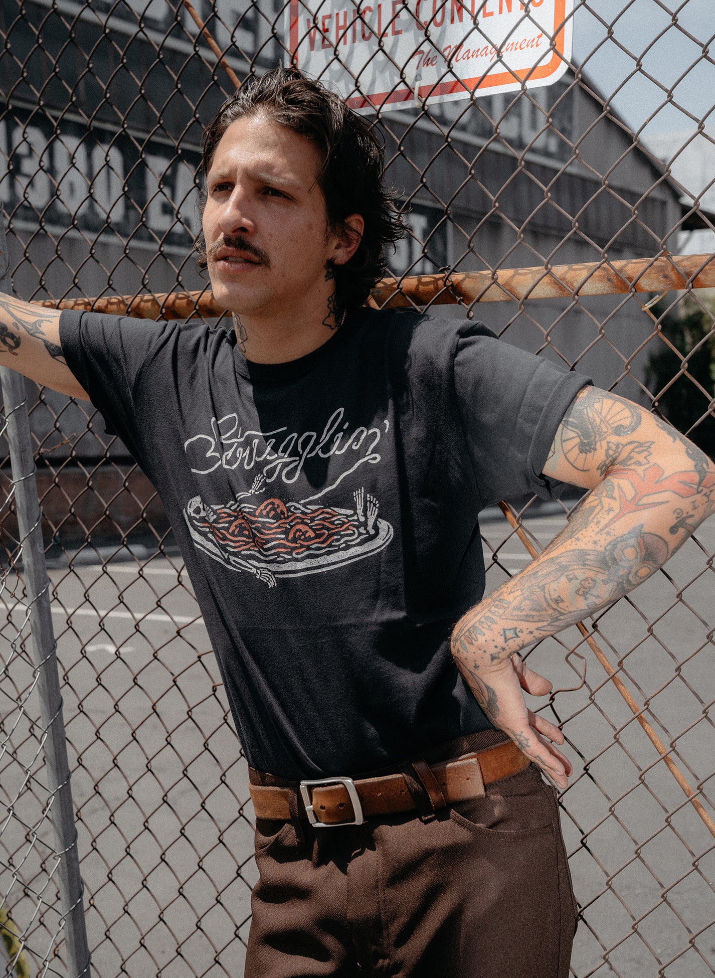 Strugglin' Spaghetti & Meatballs Unisex Graphic Tee. Foodie Shirt | Pyknic