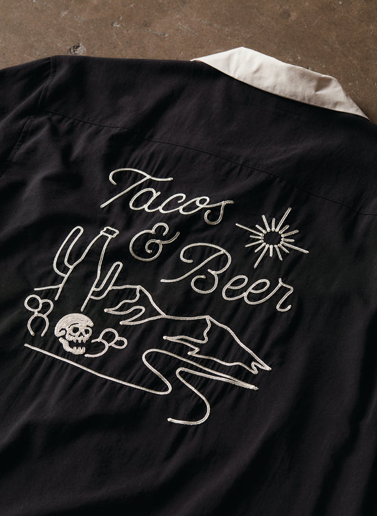 Tacos and Beer Men's Women's Unique Taco Button-Up Food Shirt | Pyknic