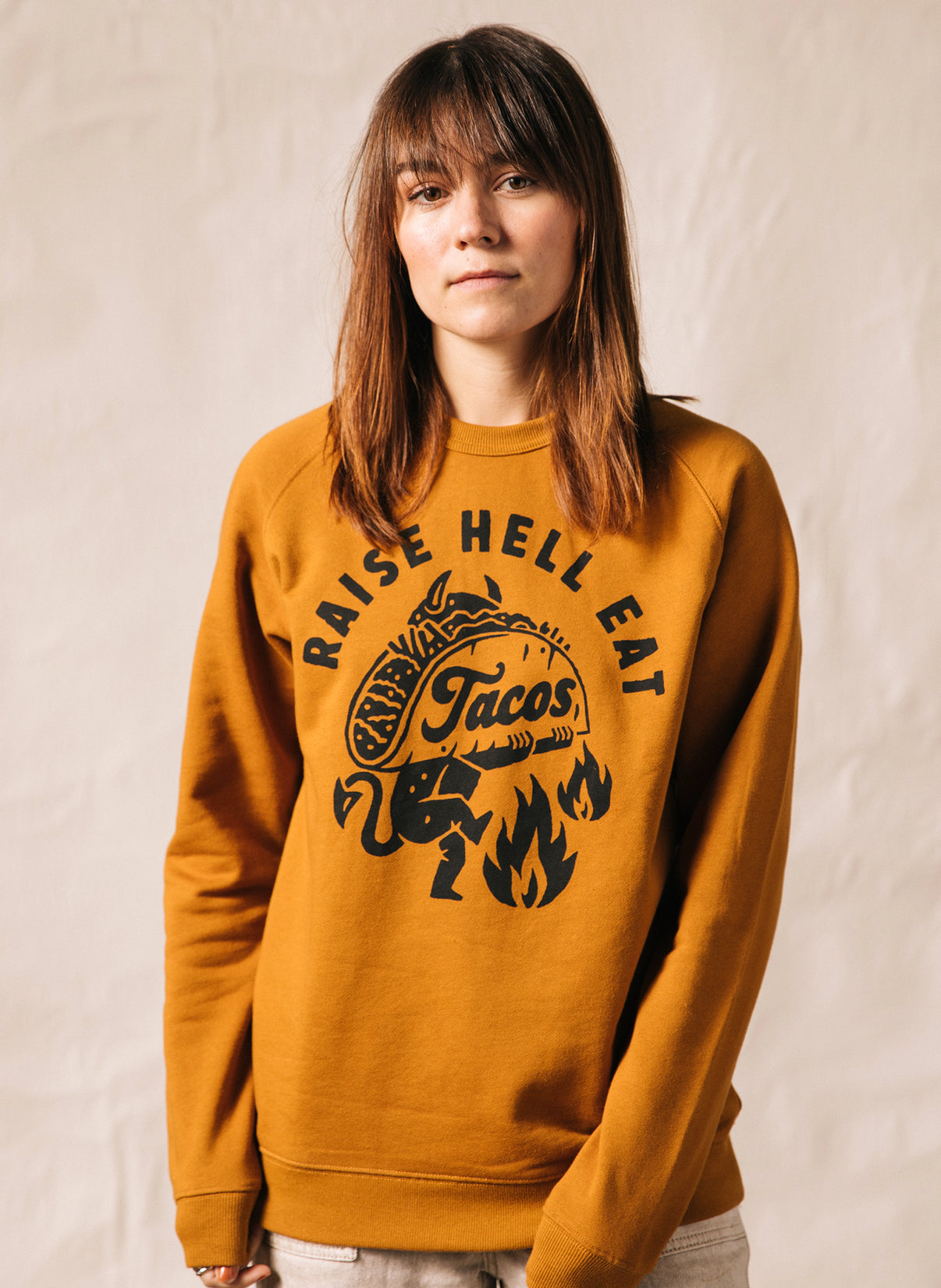 Raise Hell Eat Tacos Unisex Crewneck. Food Sweatshirt | Pyknic