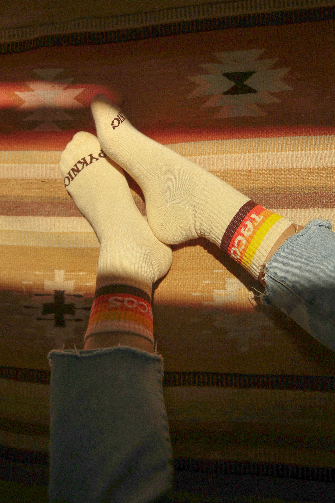 Taco Van Unisex Half Terry Crew Socks. Taco Socks | Pyknic