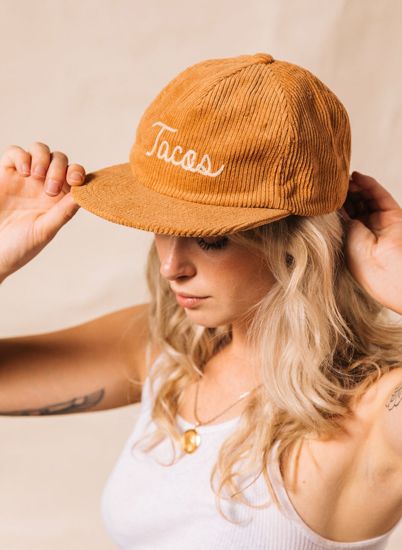 Tacos Chainstitch Unisex 5 Panel Hat. Taco Hat | Pyknic